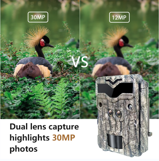 4K Dual Lens Keep Guard Trail Camera Night Vision Outdoor Hunting Camera